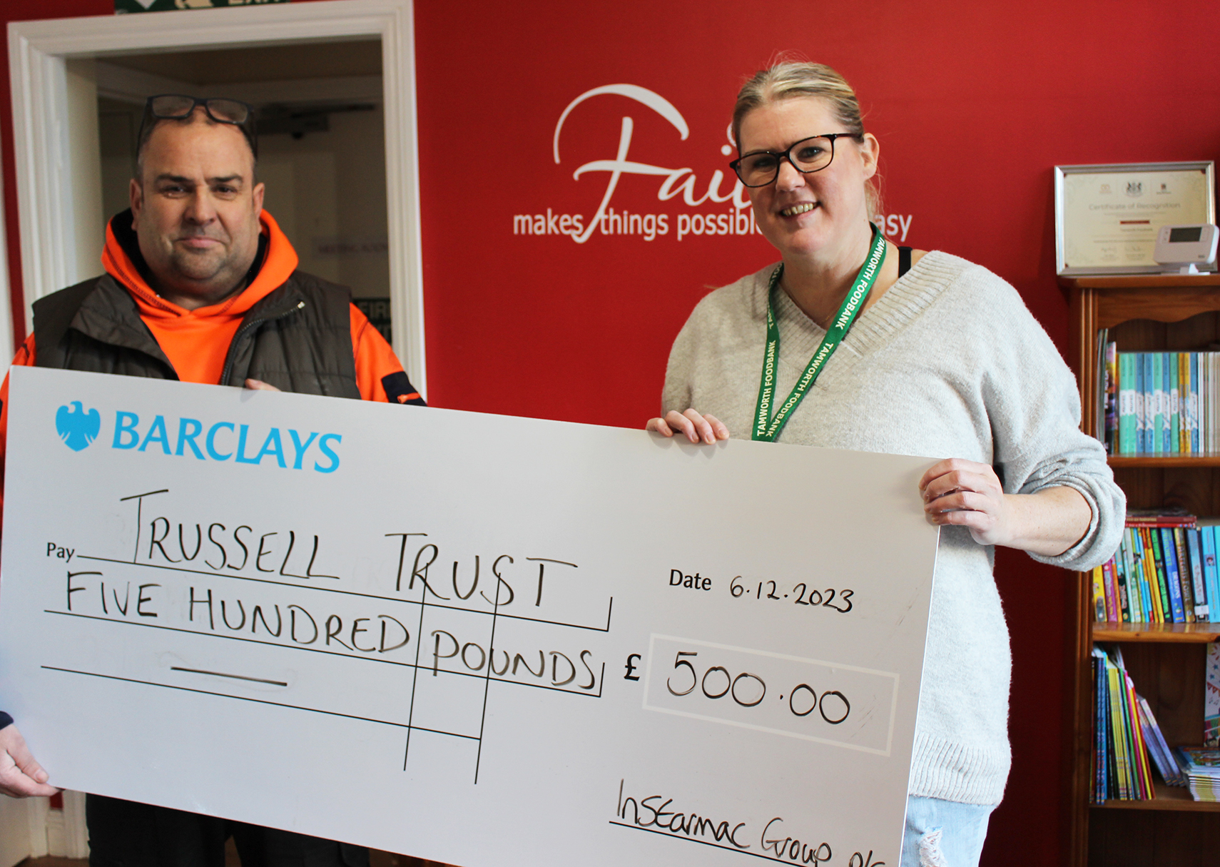 Instarmac makes annual Christmas donation to Tamworth Food Bank - Instarmac